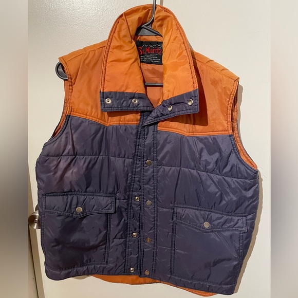 st. moritz | Jackets & Coats | Mens St Moritz Orange And Blue Down ...
